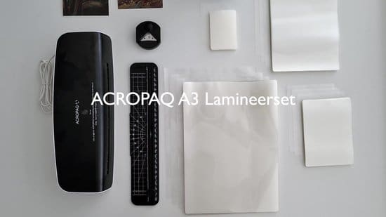 ACROPAQ Lamineerapparaat A3 - Set met 200 Lamineerhoezen, Papiersnijder ...