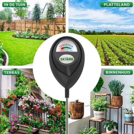 SKYARD® Vochtmeter voor Planten - Vochtigheidsmeter - Binnen en Buiten ...