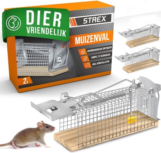Strex Muizenval voor Binnen en Buiten - Diervriendelijk - Levende Val ...