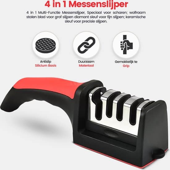 Premium 5-in-1 Messenslijper - Antislip Doortrekslijper - Slijper voor ...