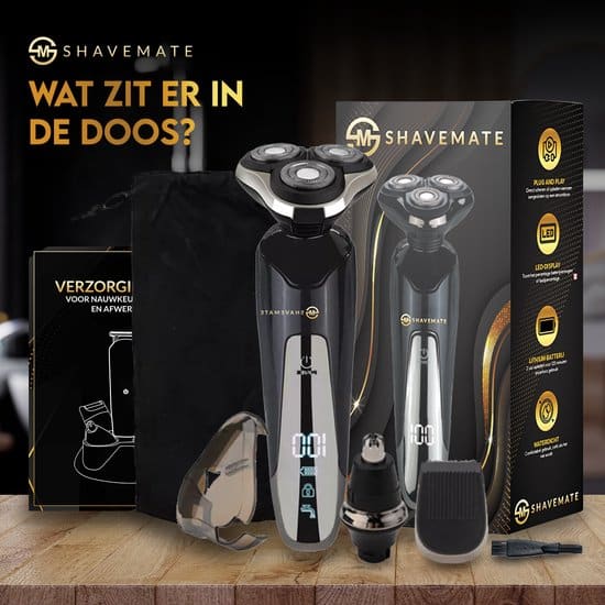 ShaveMate 3-in-1 Scheerapparaat - Baard Trimmer – Tondeuse Voor Mannen ...