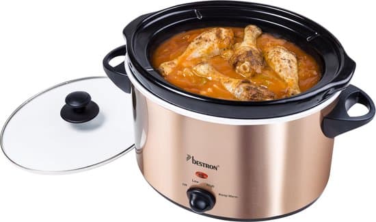 Bestron elektrische Slowcooker, met keramische pan en glazen deksel ...
