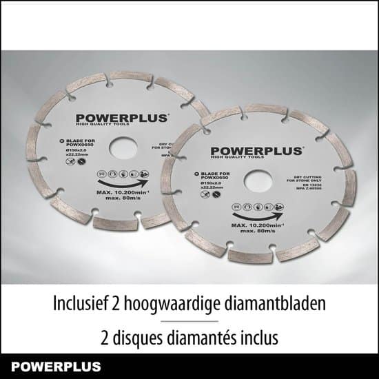 Powerplus POWX0650 Muurfrees - Sleufmachine - Sleuvenfrees - 1800W - 2x ...