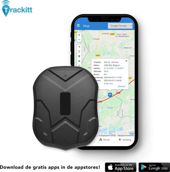 Trackitt GPS Tracker met Magneet | Waterdicht | 90 Dagen Accu | Gratis ...
