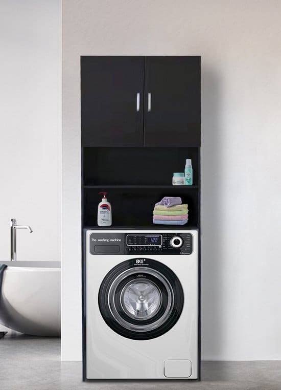 Wasmachine kast ombouw meubel - zwart - Online Reviews