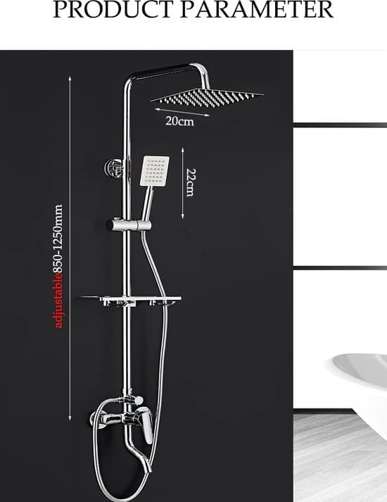 SensaHome - Badkamer Douche Set Regendouche - Hoofd Bad Mengkraan Met ...