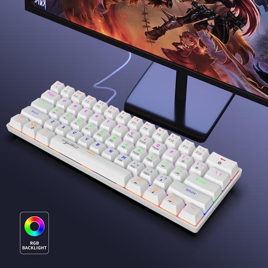 HXSJ V900 - RGB bedrade mechanisch gaming toetsenbord - QWERTY - 61 ...