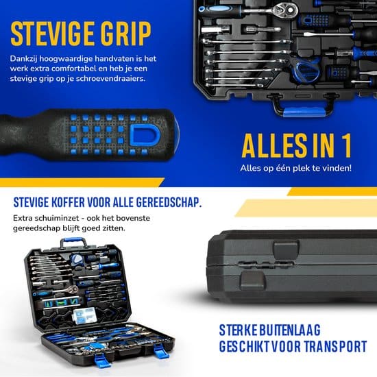 Lumora - 179 delige Gereedschapsset - Reparatie - Gereedschapskoffer ...