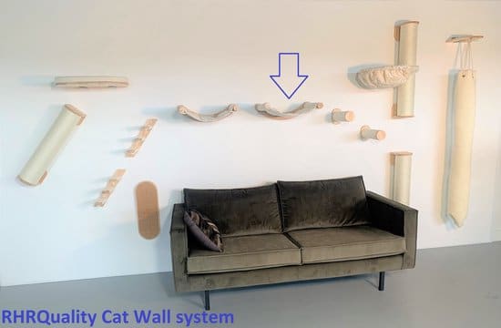RHRQuality Wandmeubel wandmontage Klimmuur Kat 53 x 43cm Luxe Hangmat ...