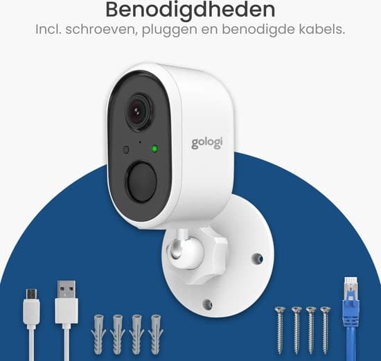 Gologi Homestation Beveiligingscamera Draadloos Buiten - Met Nachtzicht - WIFI Camera - Security ...