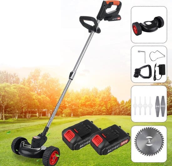 Wolike Grastrimmer-Oplaadbare Draadloze Elektrisch Grastrimmers-45 ...