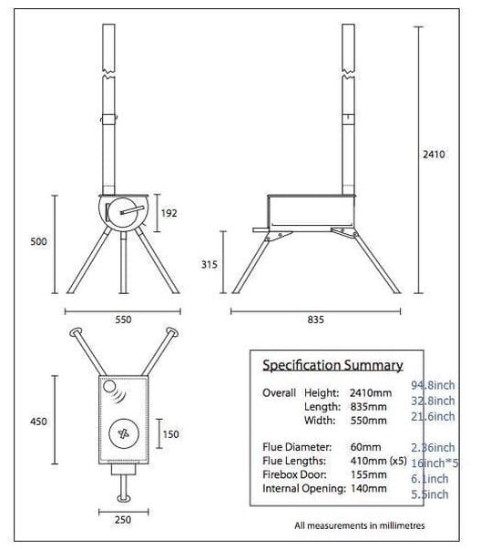 Draagbare mini houtkachel - Online Reviews