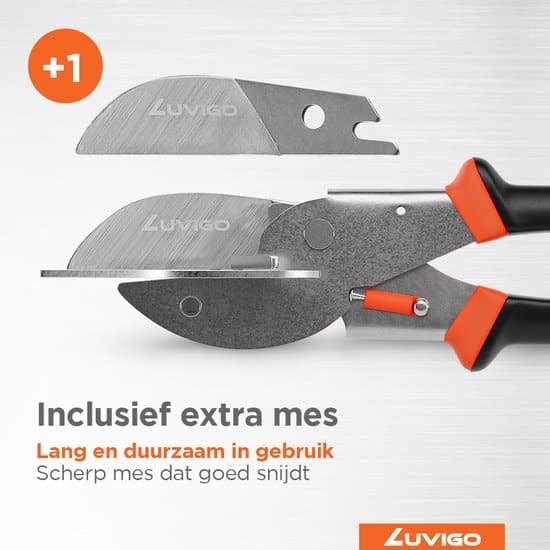 Luvigo® Professionele Plintenschaar / Verstekschaar 45°-135° RVS ...