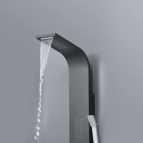 SENSEA - Douchepaneel met massagejets CALI - Roestvrij staal - Mat ...