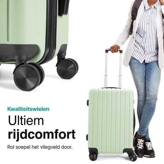 Vivid Green Handbagage Koffer - Reiskoffer Met Wielen - 51 CM - Trolley ...