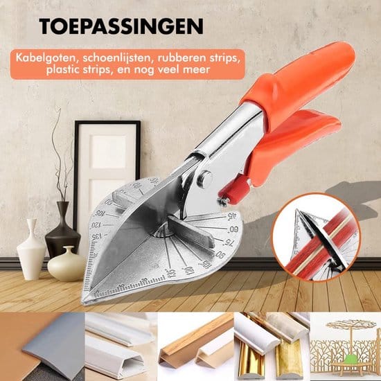 DynaBright Plintenschaar - Extra 5 Mesjes - Plintentang - Verstekschaar ...