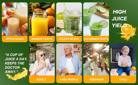 Royalty Line PJ7611 Slowjuicer - Sapcentrifuge voor Groenten & Fruit ...