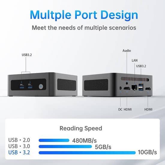 Morefine M9 Mini PC, mini pc's met Windows 11 Pro, mini pc met Windows ...