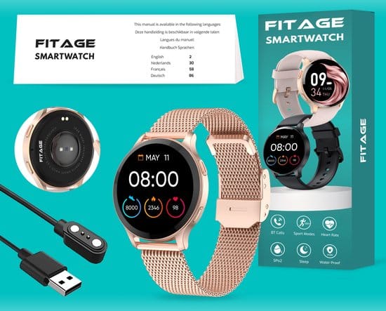 FITAGE Sporthorloge - Smartwatch - Stappenteller Horloge- Smartwatches ...