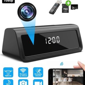 Bastix S1 Digitale Klok met Verborgen Camera – Wifi Klok Spy Camera met ...